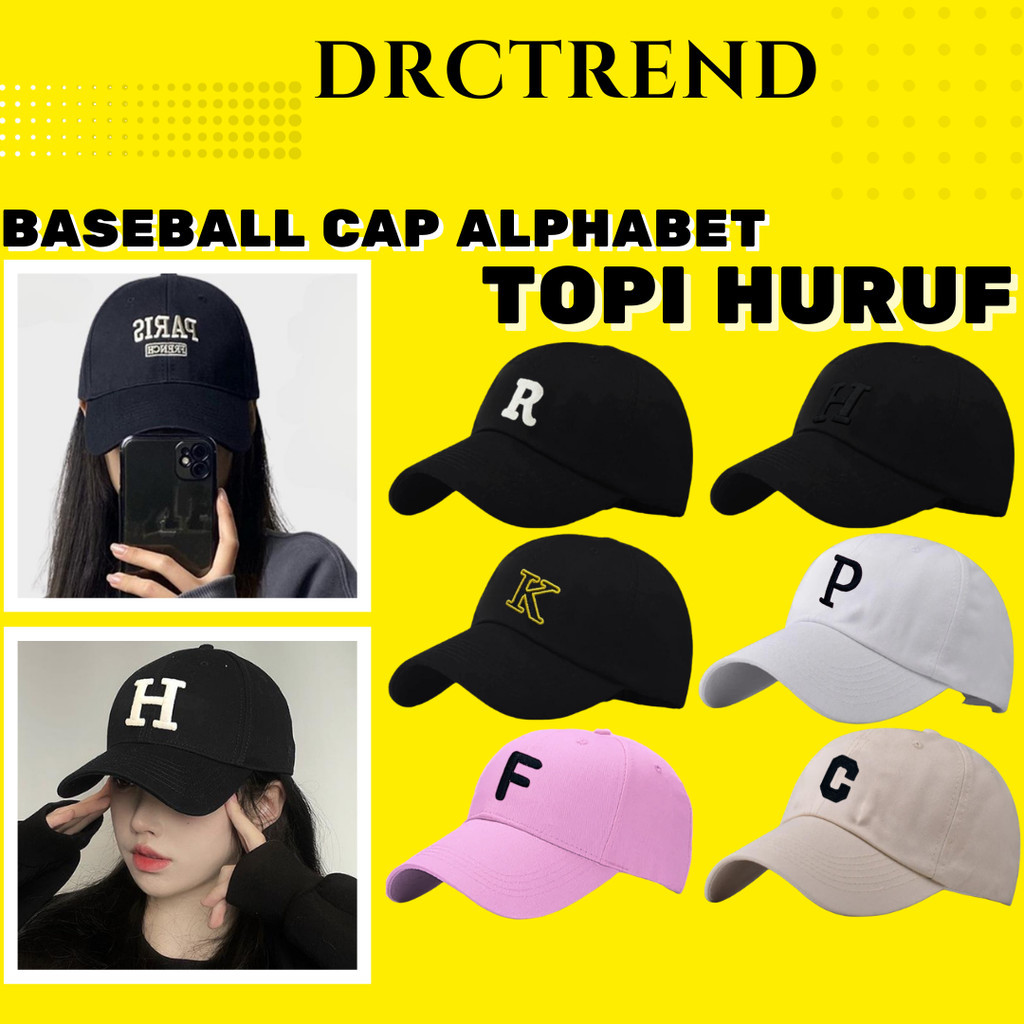MEN CAP ALPHABET HAT ADJUSTABLE COTTON CAP MEN HURUF TOPI LELAKI CAP ...