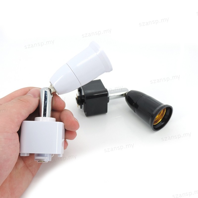 E27 Base E27 Guide Rail Lamp Holder 360 Rotation LED Light Spotlight Head track holder Bulb ...