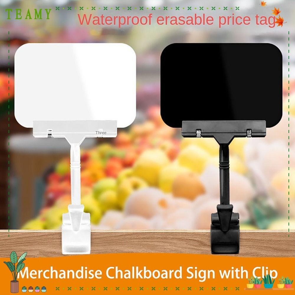 TEAMY Chalkboard Price Tag, Advertising Display with Clip Food Price ...