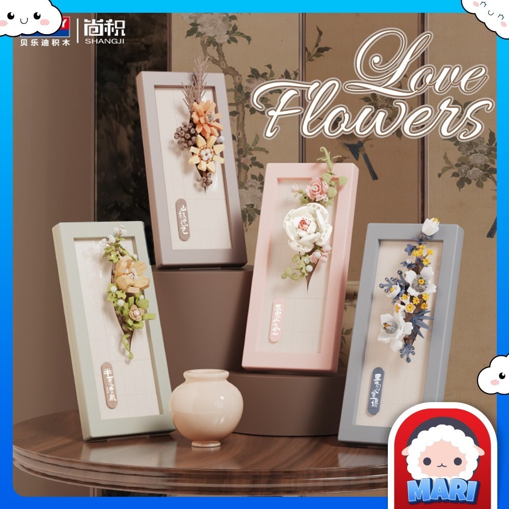 Balody Block Love Flowers frame Series 21223-21226 Gift Decoration ...