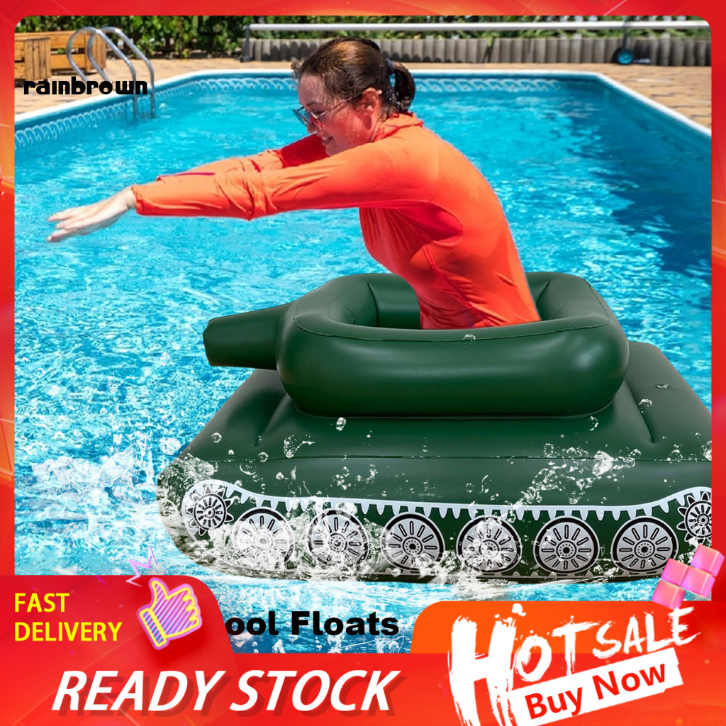 Eye-catching Pool Floats Foldable Pool Float Tank-shaped Inflatable ...