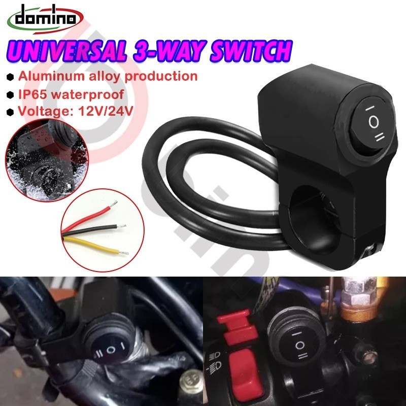 Domino Motorcycle Mini Driving Light Switch 3 Way Switch On Off On ...