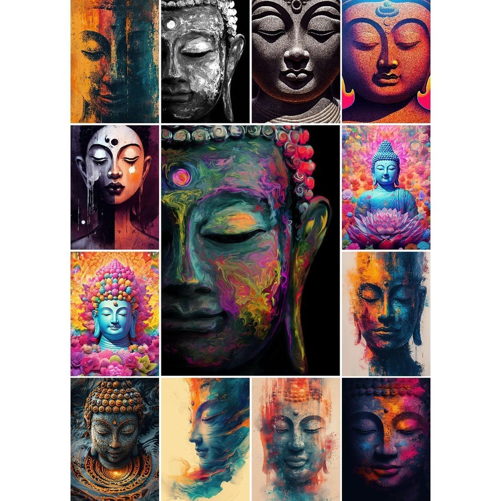 Poster Seni Dinding Zen Buddha Inner Flame2 - Cetakan Hiasan Rumah ...