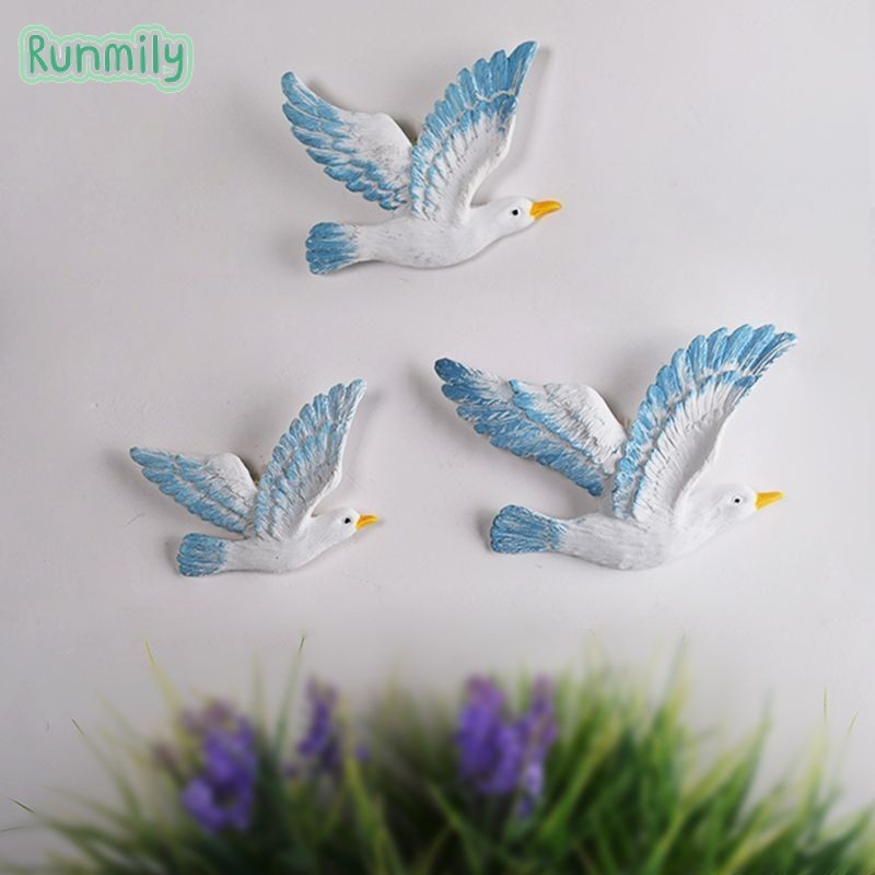 Marine Style Seagull Resin Wall Decor Wall-Mounted Ornaments For Living ...