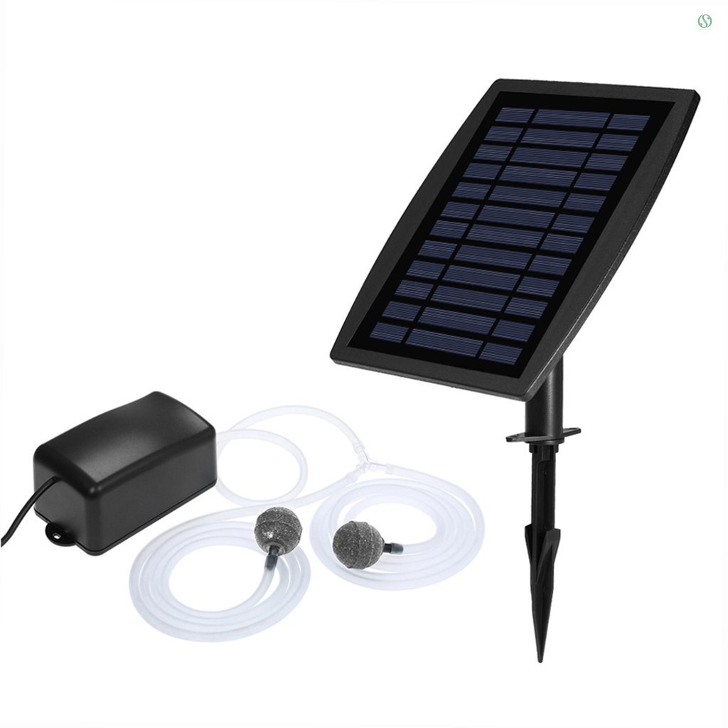 Solar Fish Tank Oxygen Pump Oxygenator Aquarium Oxygen Aerator Pond ...