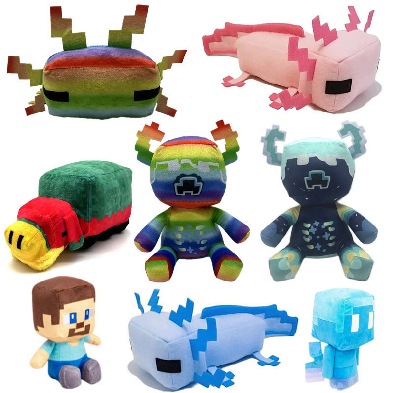 Minecraft Plush Toy Guardian Blue Salamander Game Merchandise | Shopee ...