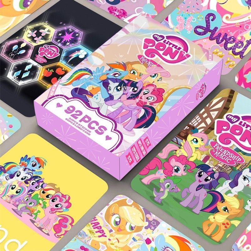 92 My Little Pony Double-Sided LOMO Cards Cartoon Anime Merchandise ...