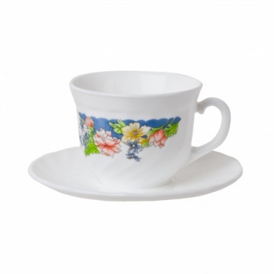 Luminarc® Arcopal Florine Cup and Saucer 160 ml (5.5oz) 220ml (7.5oz ...