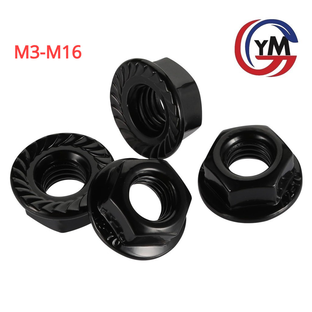 [YMH] Sawtooth Flange Hex Nut Flange Locking Nut, 304 Stainless Steel ...