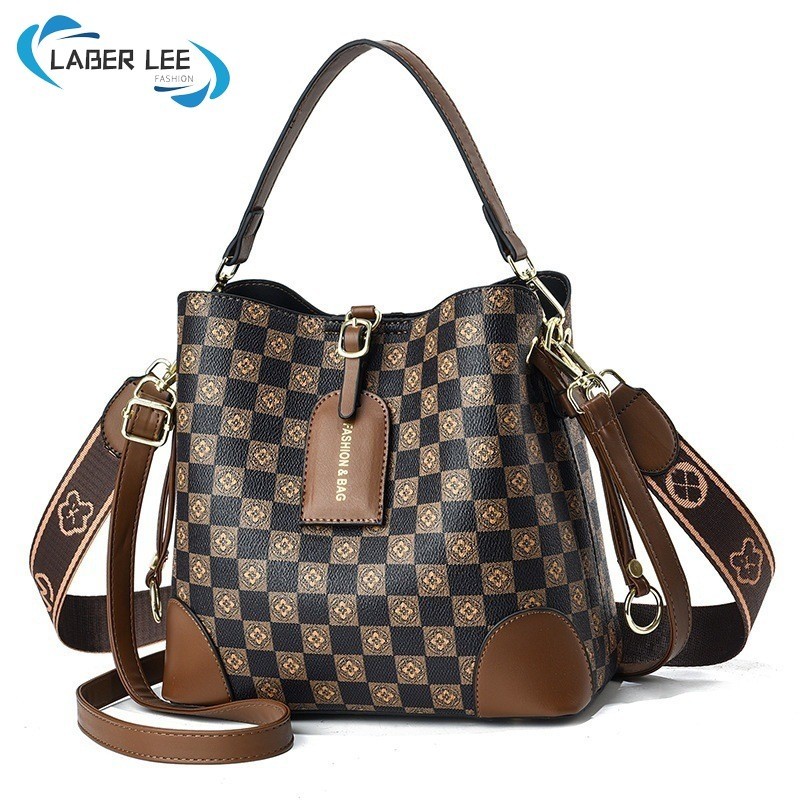 LABER LEE Printing ShoulderBag Women Diagonal Bucket Bag Vintage ...