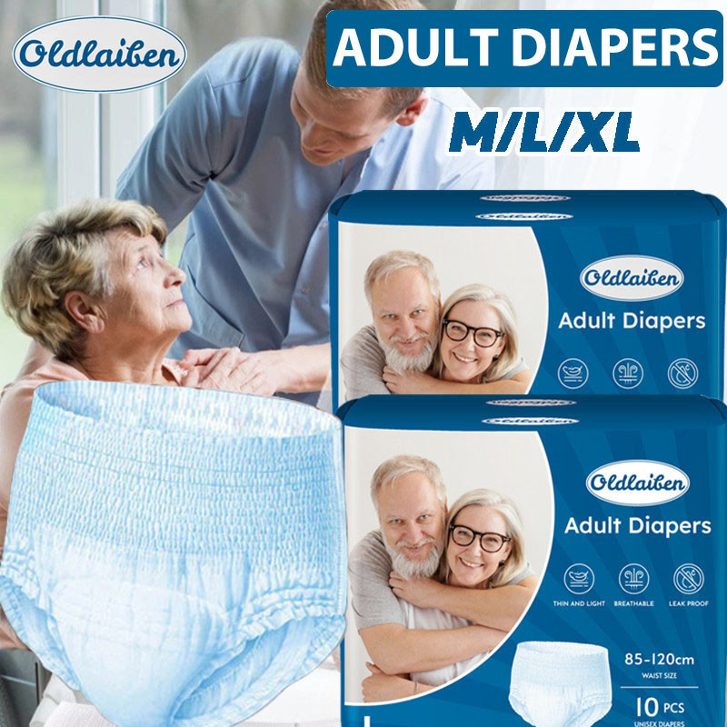 Adult Diapers M/L/XL (10pcs/1pack) Adult Pull-Up Pants Leak-Proof ...