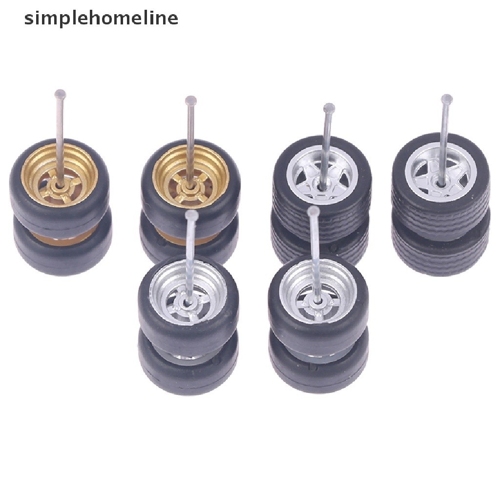 Ptr! 1/64 Wheels For Hotwheels with Rubber Tire Model Car Modified ...
