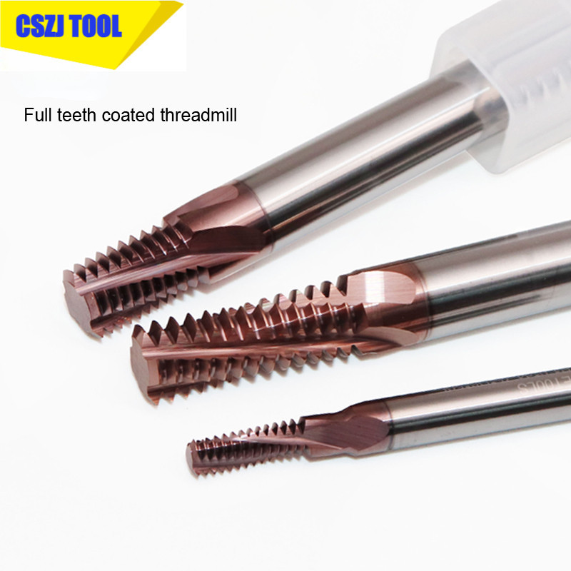 Thread Mill Coated Solid Carbide Full Tooth ISO Inch Pitch Nano Coated ...