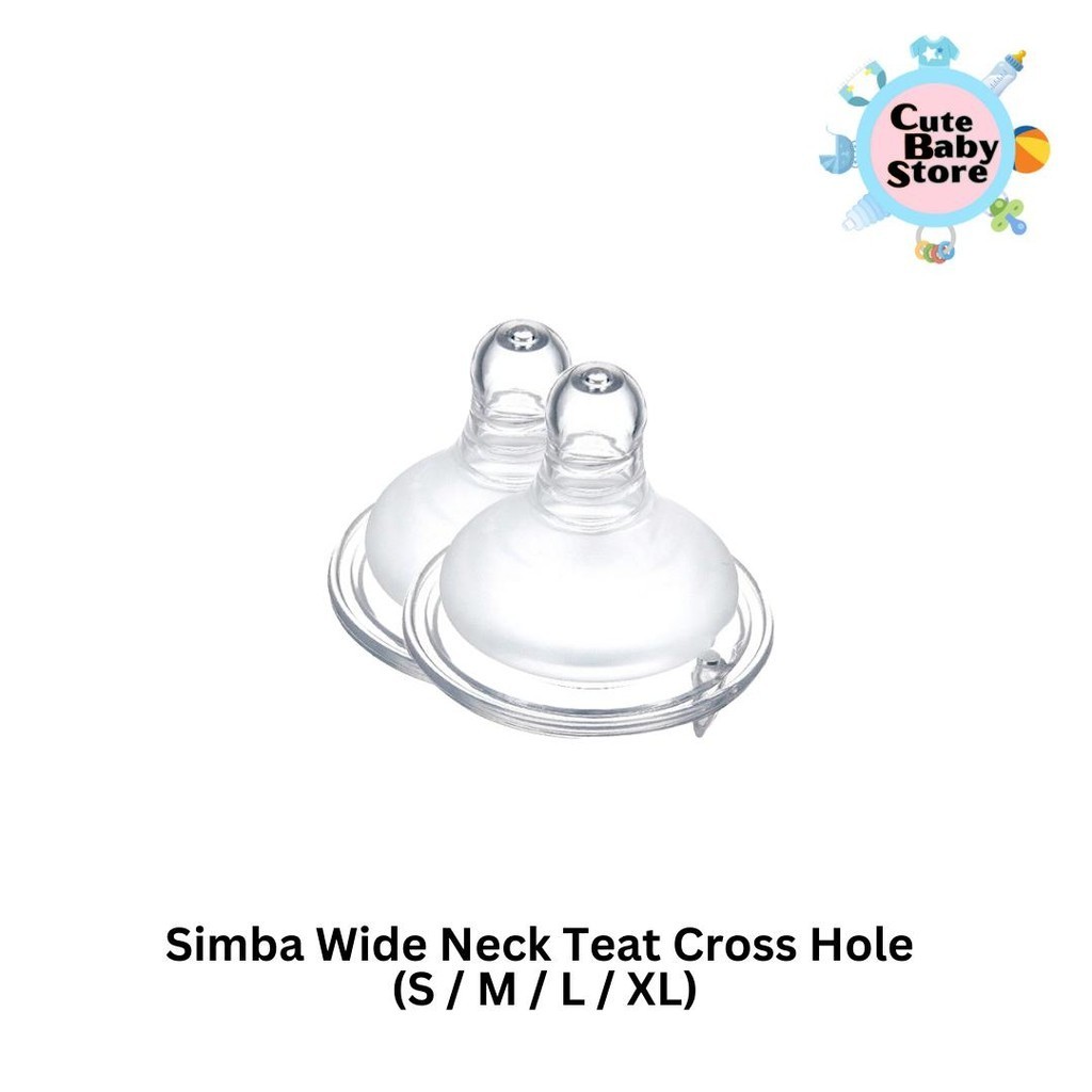 Simba Wide Neck Cross Ultra Soft Anti-Colic Teat | Shopee Malaysia