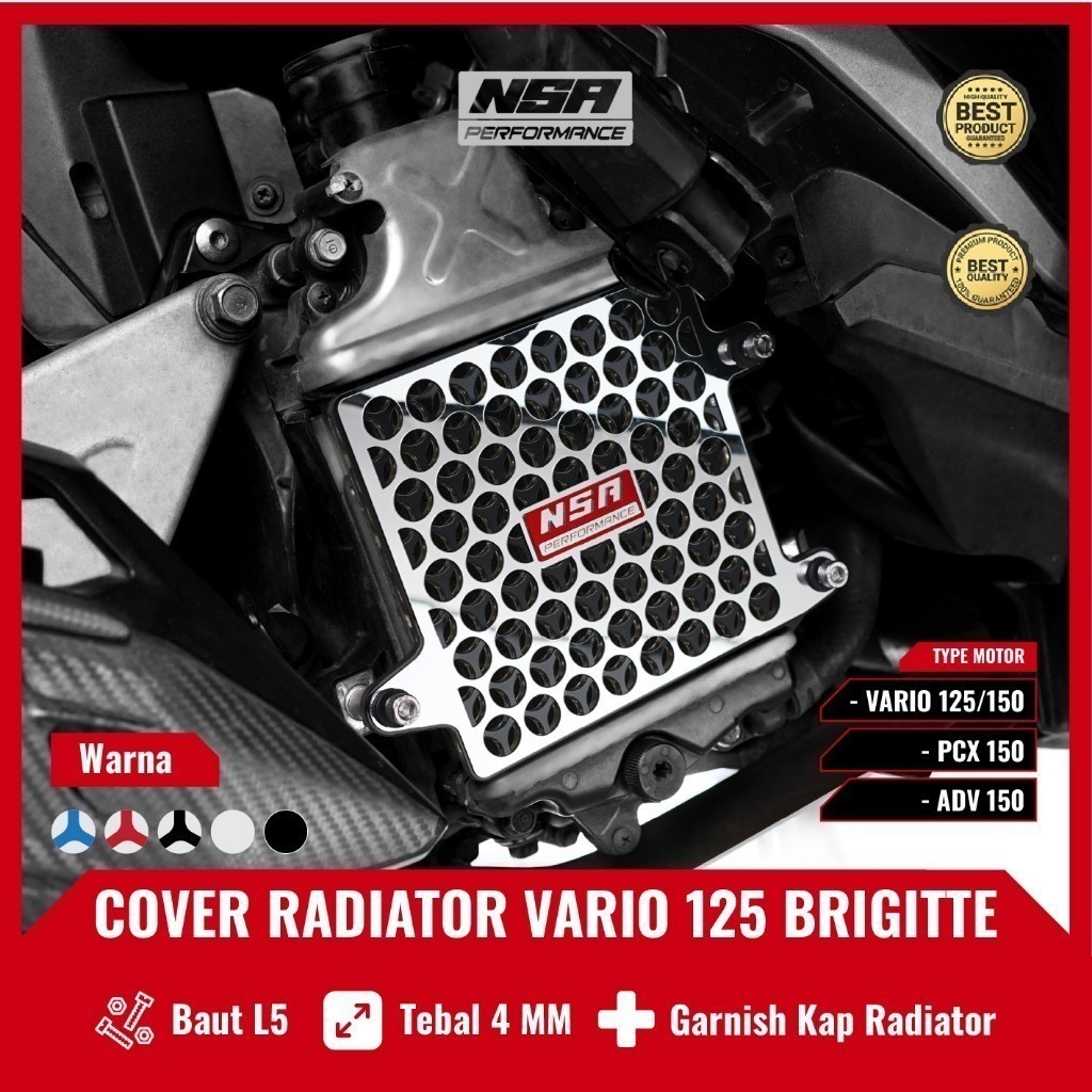 Nsa COVER Radiator HONDA 125/150 TwoTone Brigitte Radiator COVER VARIO ...