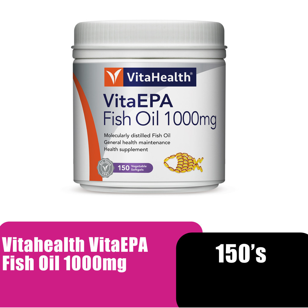 VITAHEALTH Fish Oil Vita Omega 3 Fish Oil, Nutrition for Brain Supplement, Heart Supplement ...