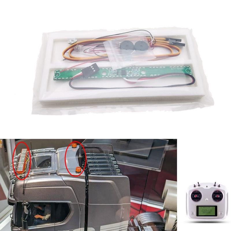 Rotating Engineering Lights PCB for Tamiya 1/14 Remote Control Tractor ...