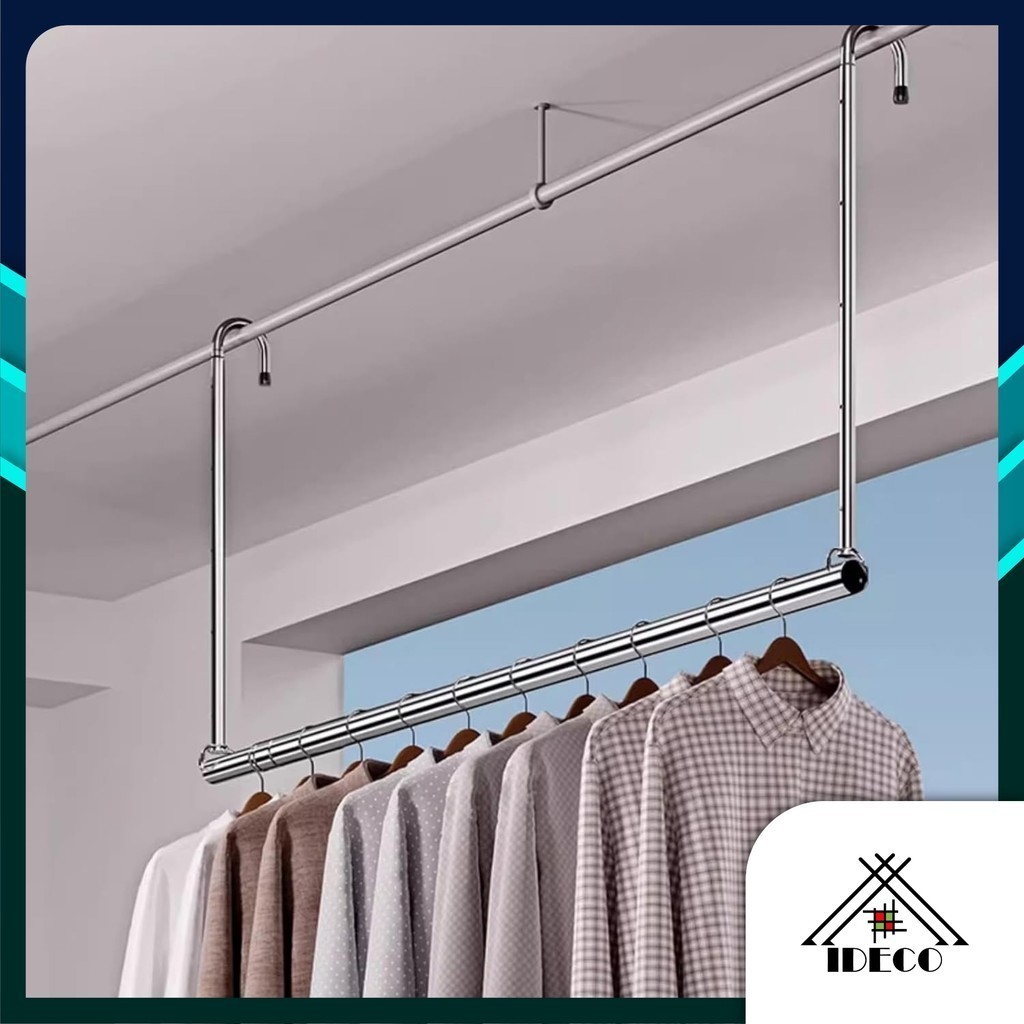 iDECO™ 3/4/5 Height Adjustable Stainless Steel Balcony Telescopic ...