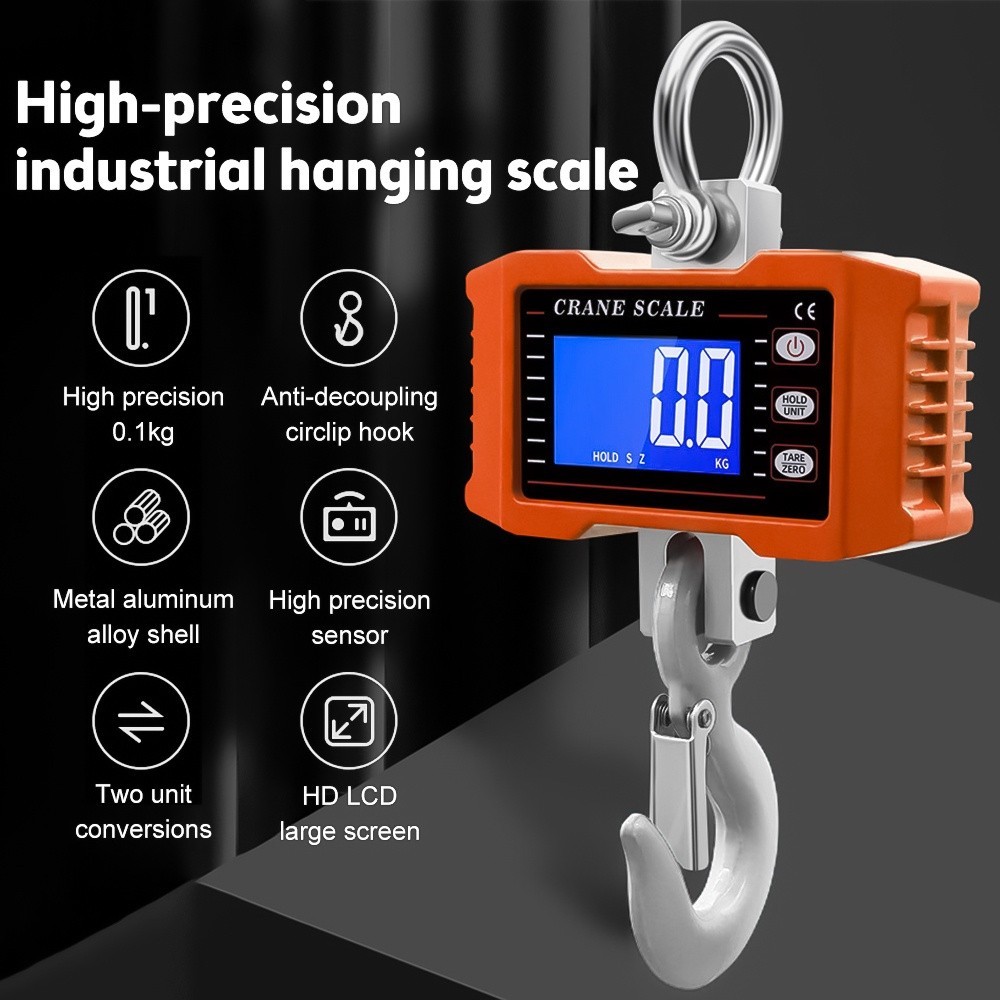 Digital Crane Scale 1000kg Industrial Heavy Duty Hanging Scale with ...
