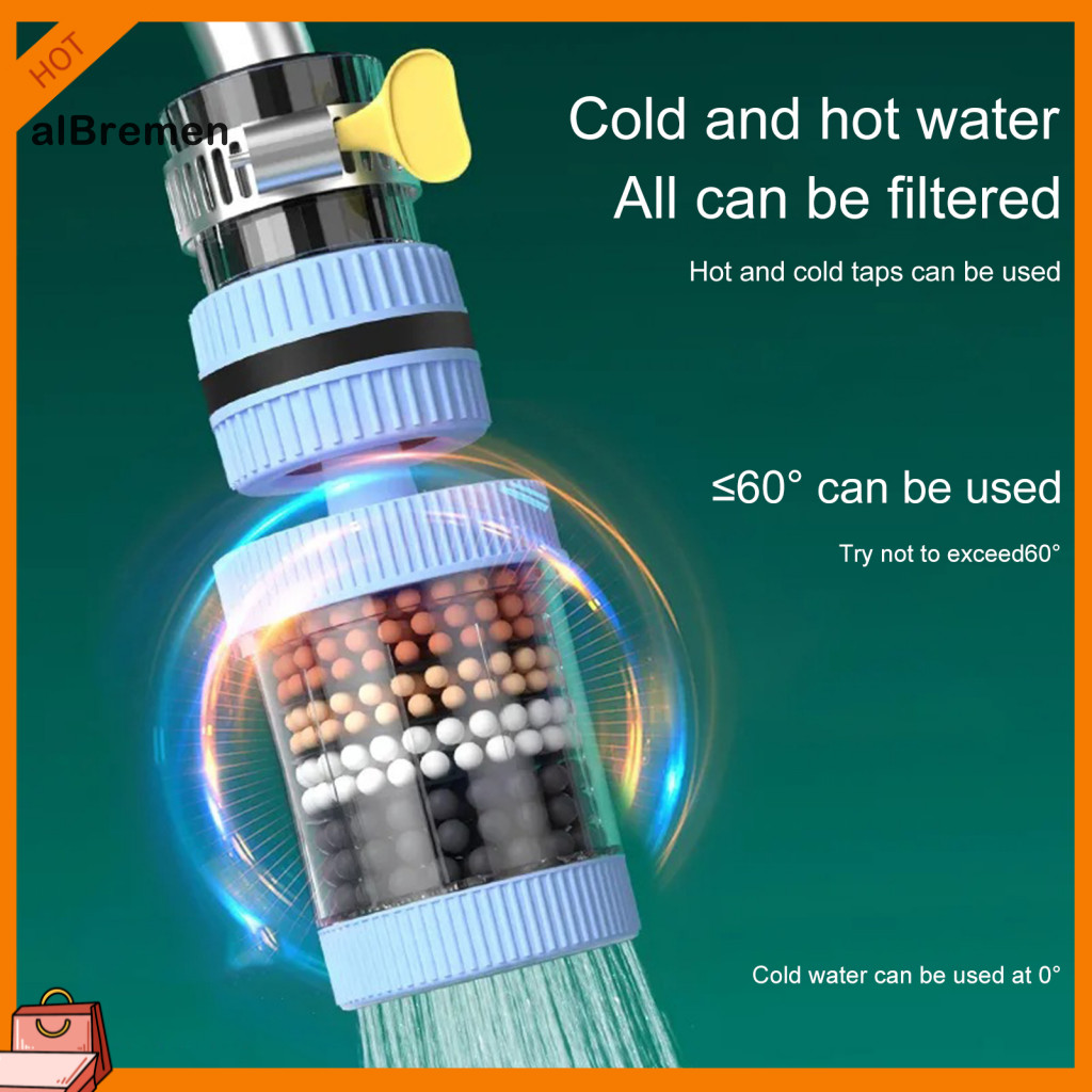 (New) Faucet Filter 6 Layers 360 Degree Rotation Splashproof Water Tap ...