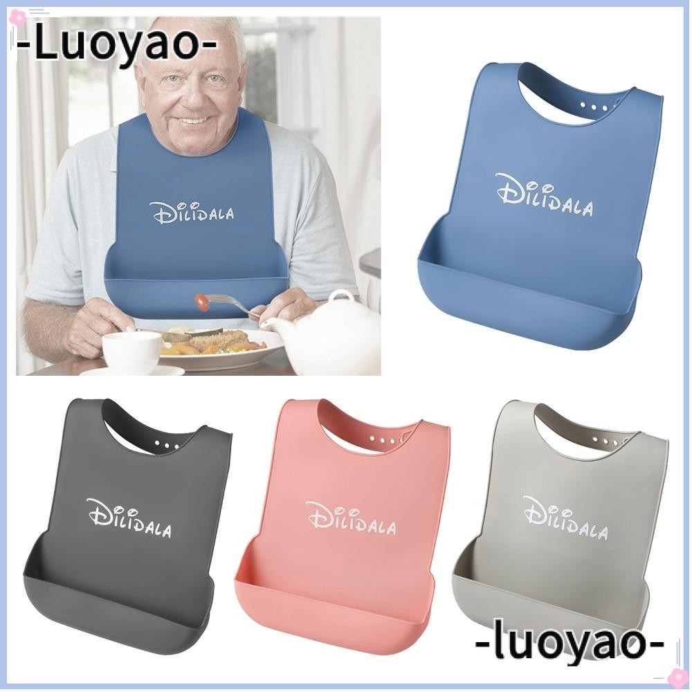 LUOYAO1 Adults Bibs Waterproof Elderly Aid Anti-oil Eating Protector ...