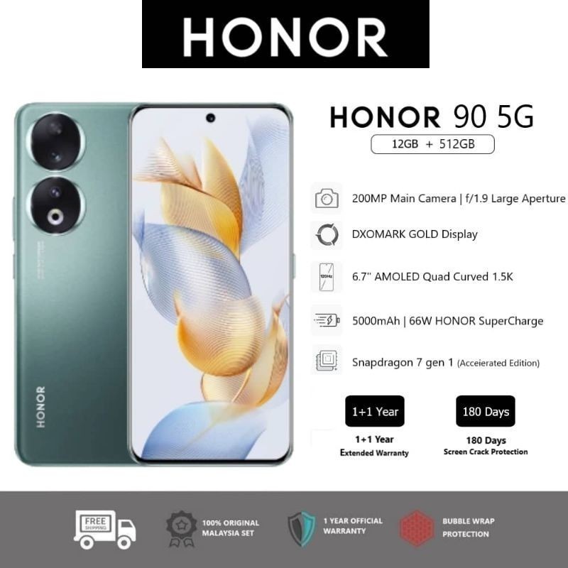 💥 (DS99)HONOR 90 5G (12GB+256GB / 12GB+512GB) | Shopee Malaysia