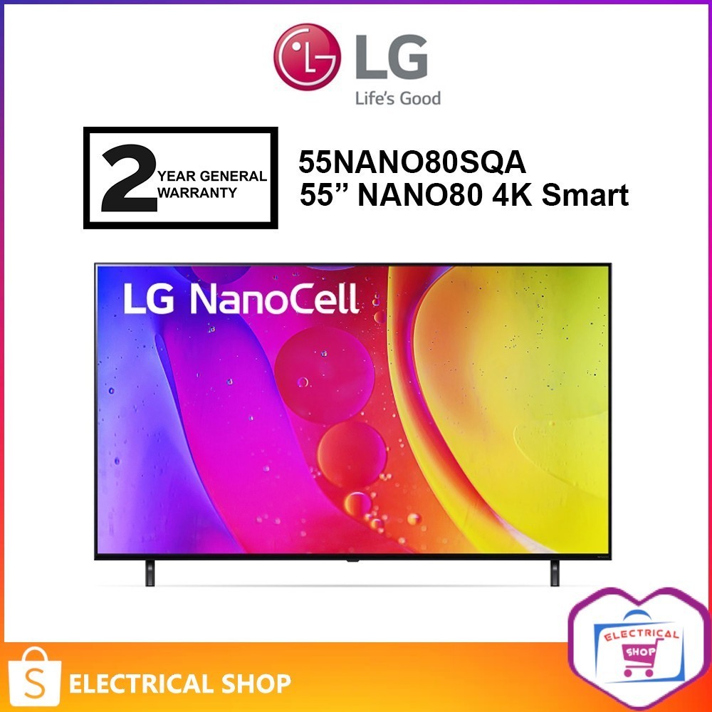 LG 55'' NANO80 55NANO80SQA 4K Smart NanoCell TV with AI ThinQ Televison | Shopee Malaysia