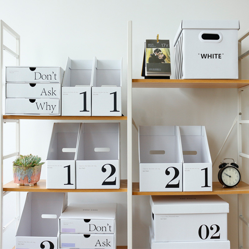 Student Desktop Organizer Box Simple Bookend Box Data File Rack Book ...