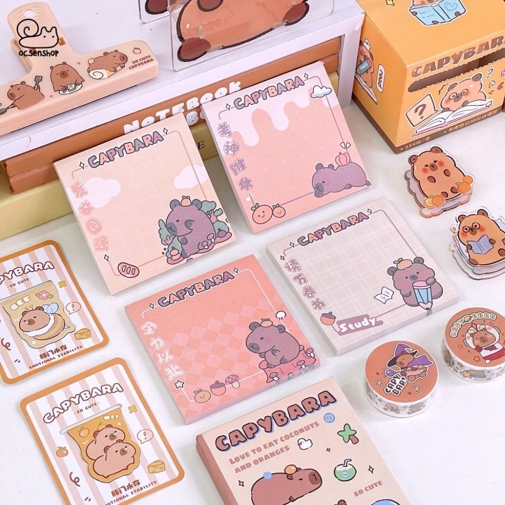 Capybara square Note (50 sheets)(8x8cm) | Shopee Malaysia