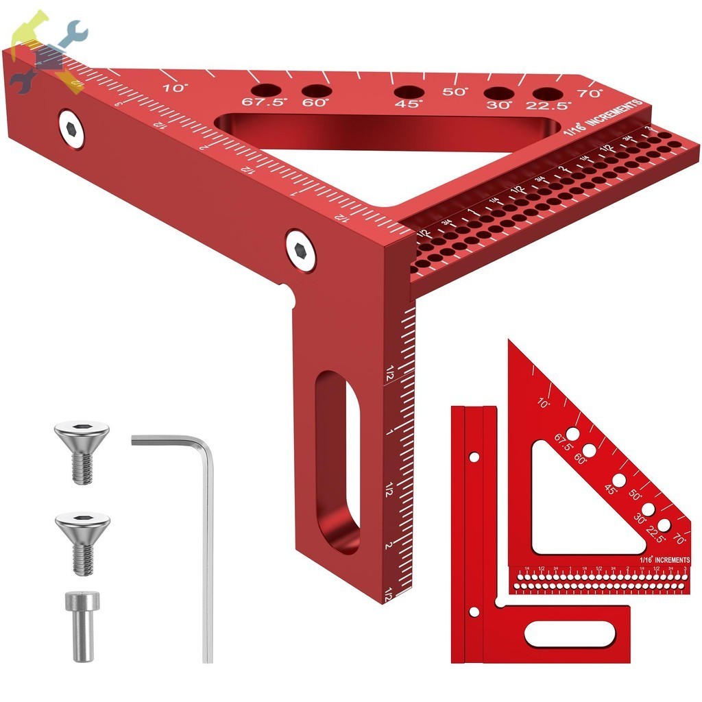 3D Multi-Angle Measuring Ruler Aluminum Alloy Imperial Woodworking ...