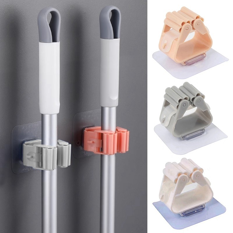 Multipurpose Mop Holder Candy Color Petal-shaped Gear Design Sticky ...