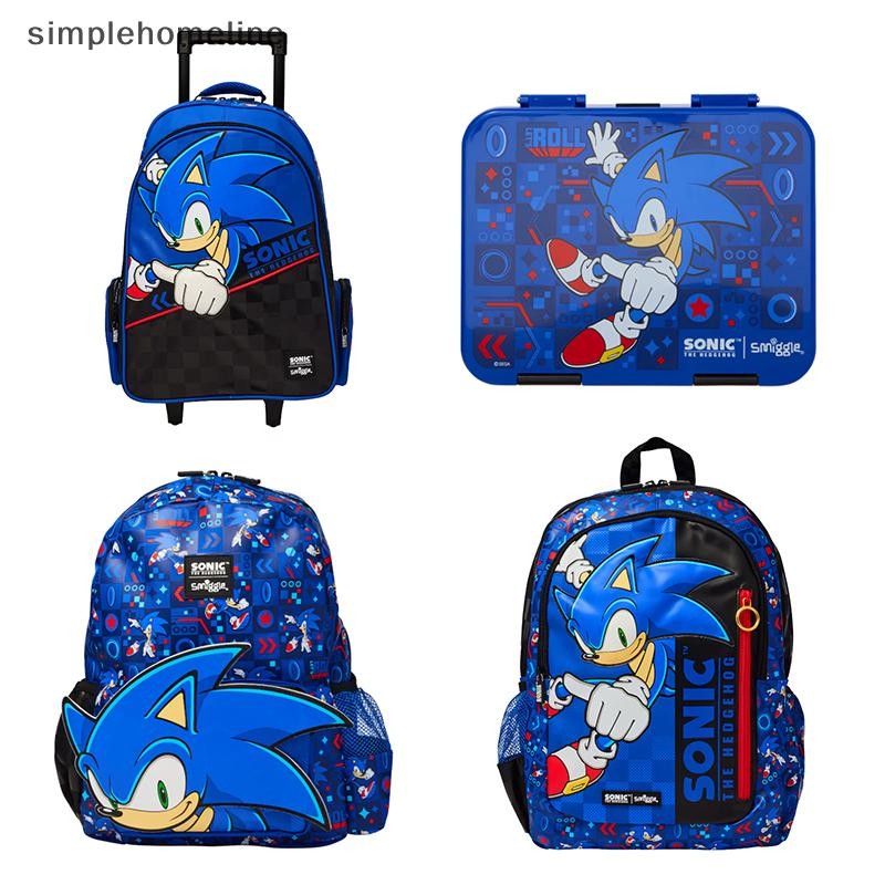 SLMY Smiggle Sonic Backpack Large Cartoon Double Shoulder Pressure ...