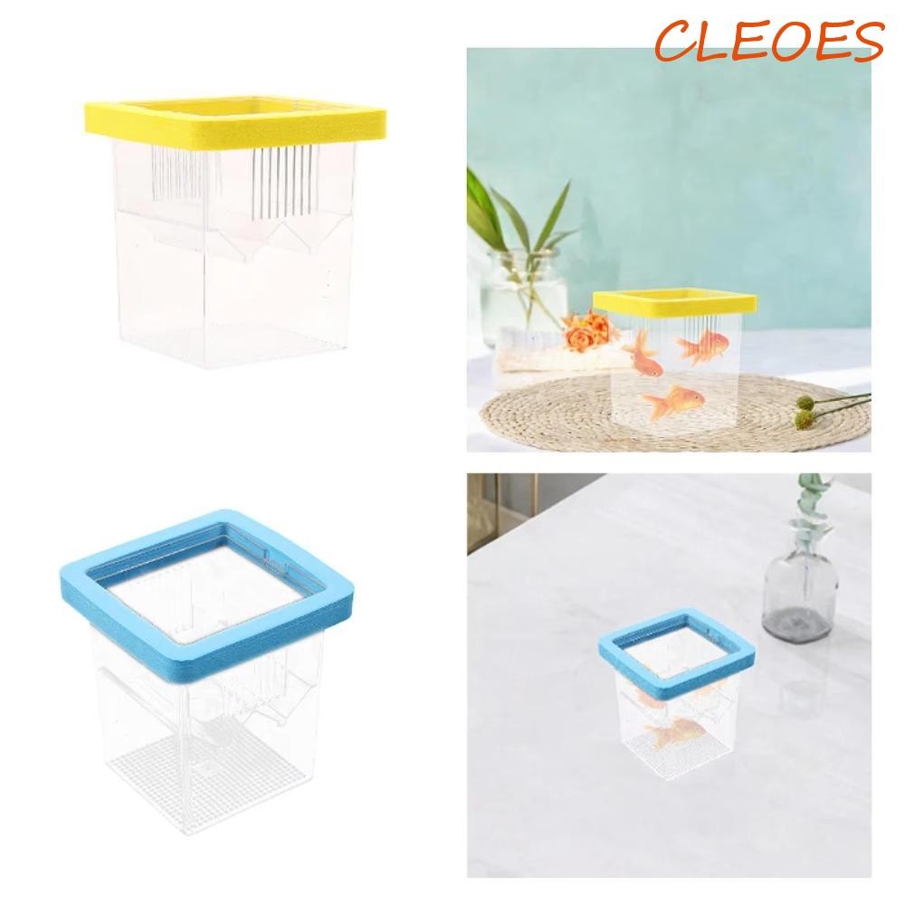 CLEOES Aquarium Fish Breeding Box, Adjustable Acrylic Floating Fish ...