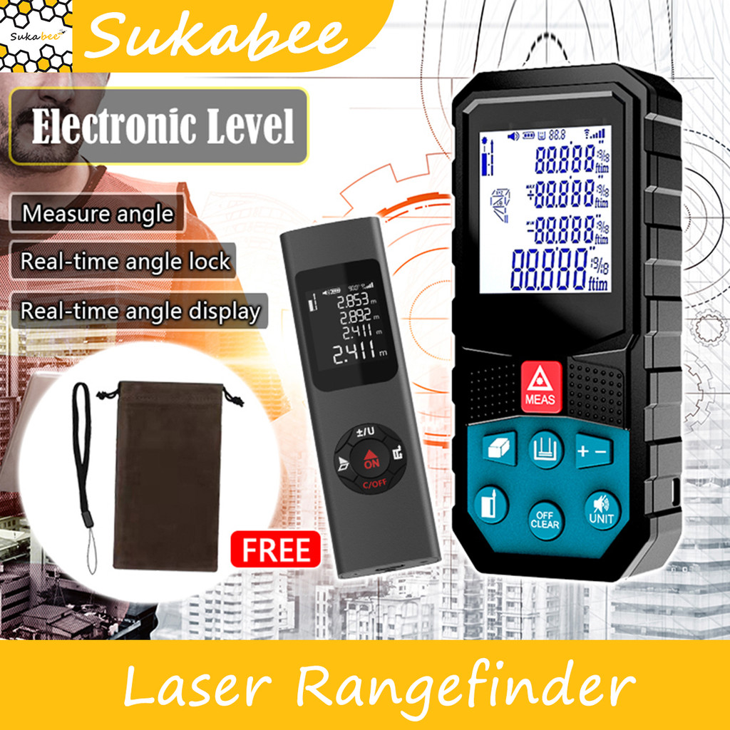 100M Laser Rangefinder LCD Distance Meter Digital Measurement Tool High ...