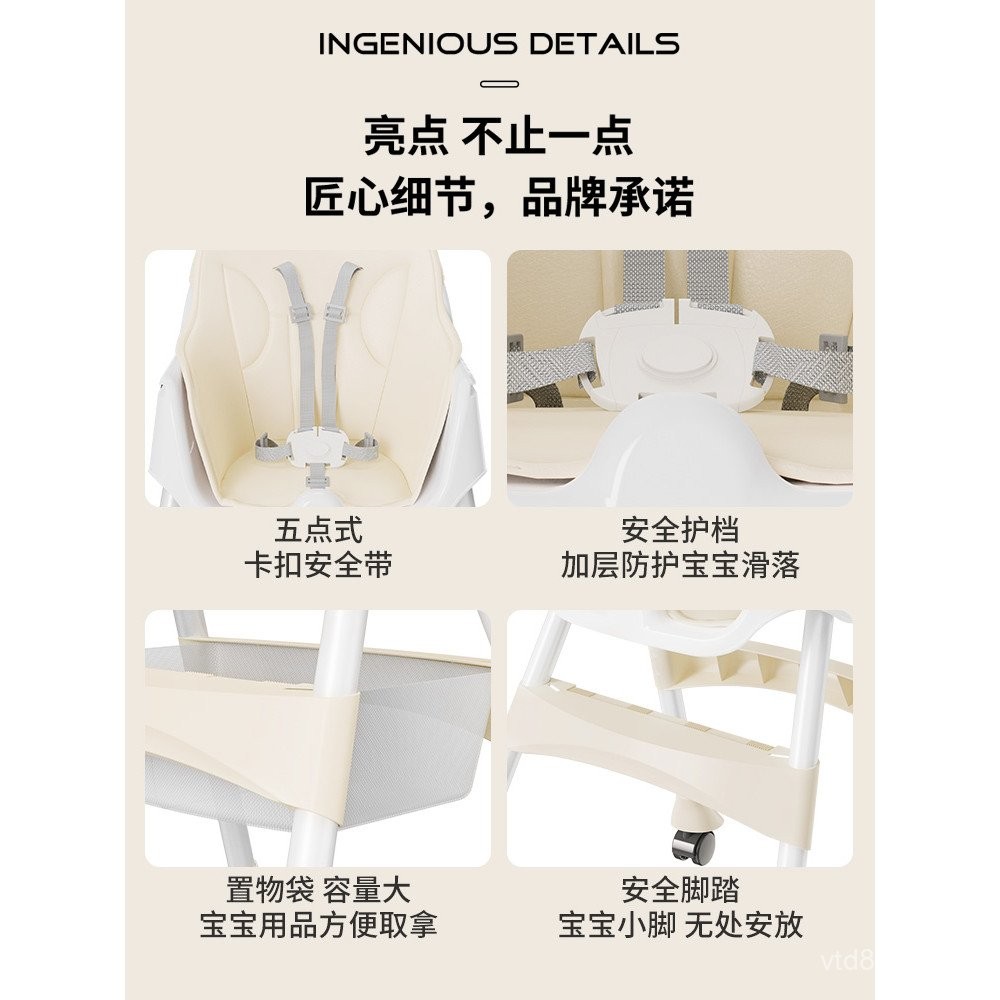 Kerusi Tinggi Bayi untuk Makan, Kerusi Bayi Boleh Lipat Pelbagai Fungsi ...