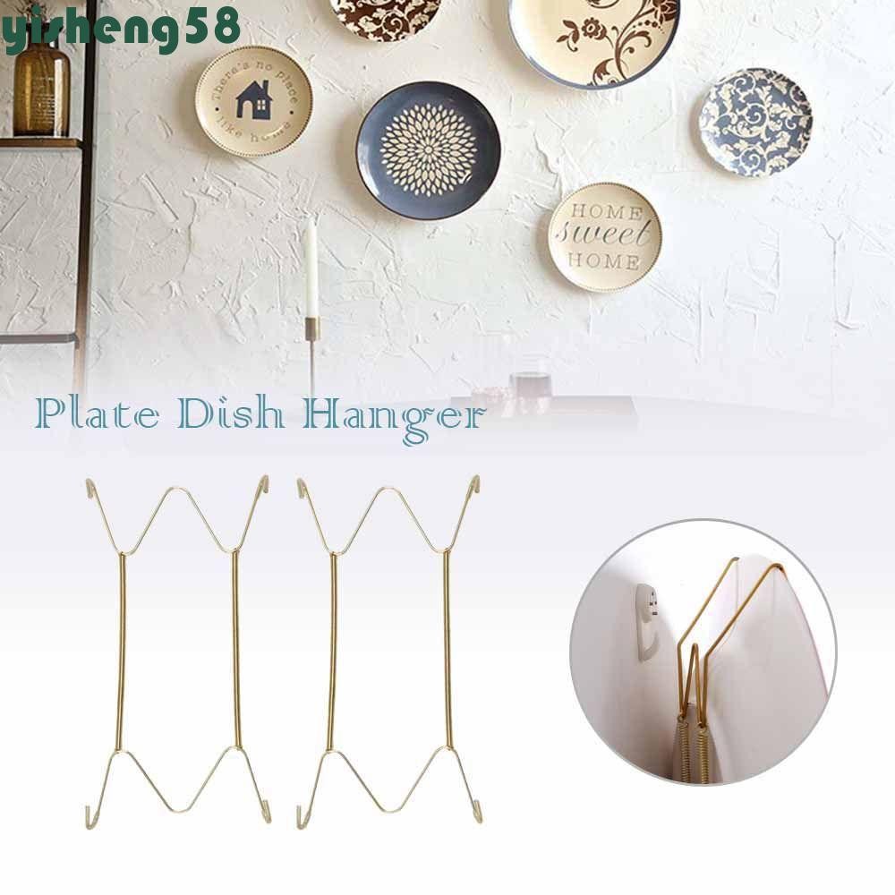 YISHENG Plate Dish Hanger Art 6/7/8/10/12/14/16 Inch Invisible Hook ...