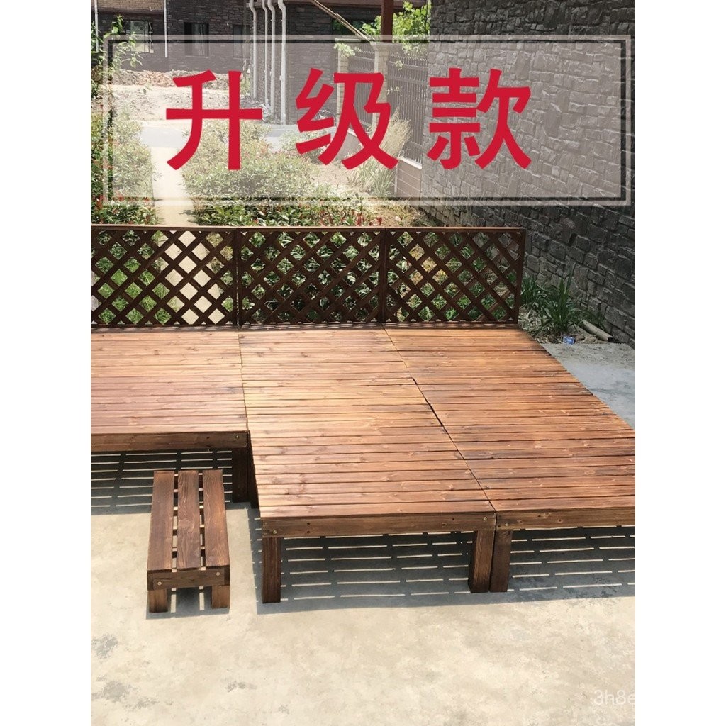 Halaman Luaran Lantai Kayu Anti Kakisan Platform Kayu Berkarbonat Taman ...
