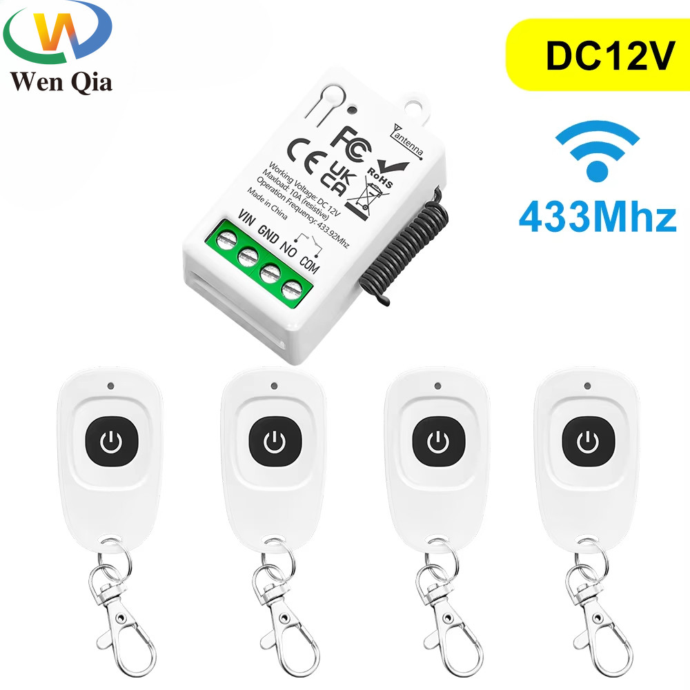 RF433Mhz Universal Wireless Remote Control Switch DC12V 1CH Relay ...