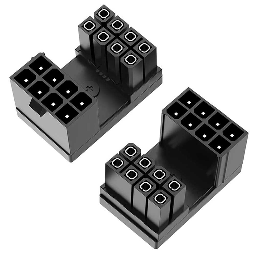 ATX 8Pin 180° Angled Connector for ASUS/ASRock/Nvidia GPU & Desktops ...
