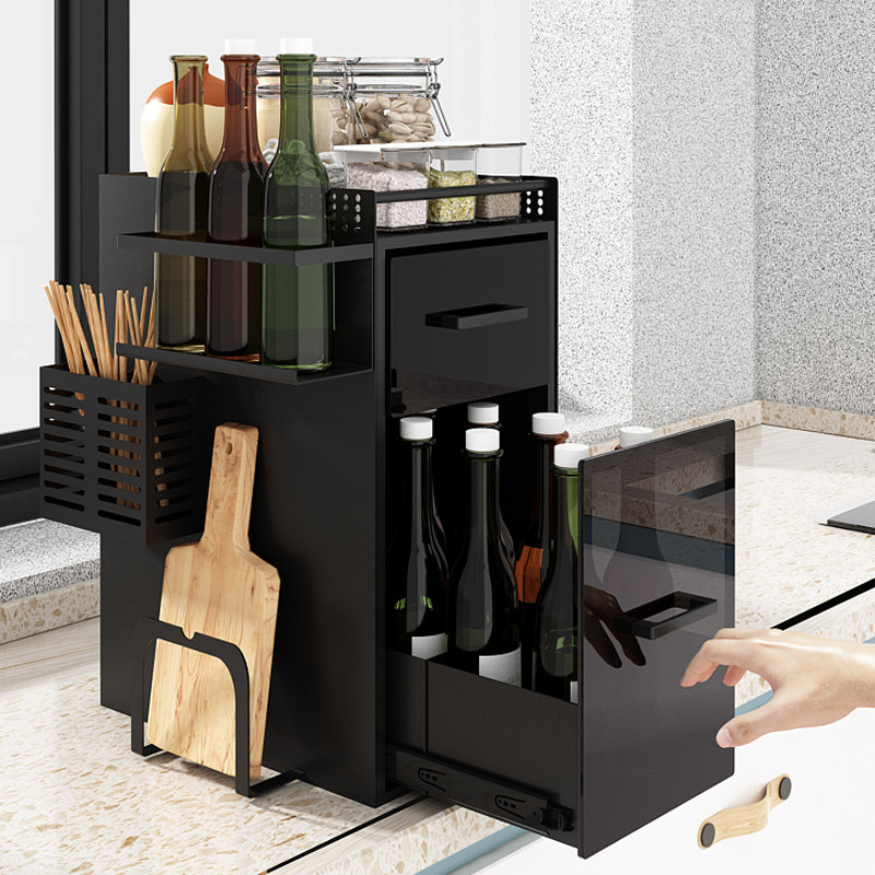 Kitchen corner spice rack countertop narrow corner storage rack cabinet ...