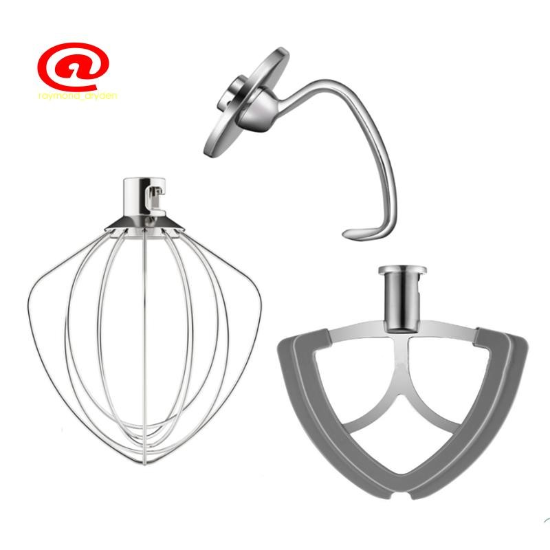 Mixers Attachment Flex Edge Beater Dough Hook K45WW 6-Wire Whip for 4.5 ...