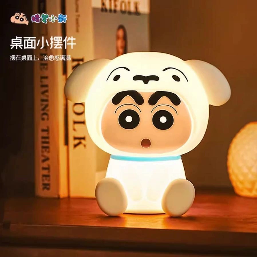 Crayon Shin Chan Night Light Line Puppy Patting Light Desktop Table ...