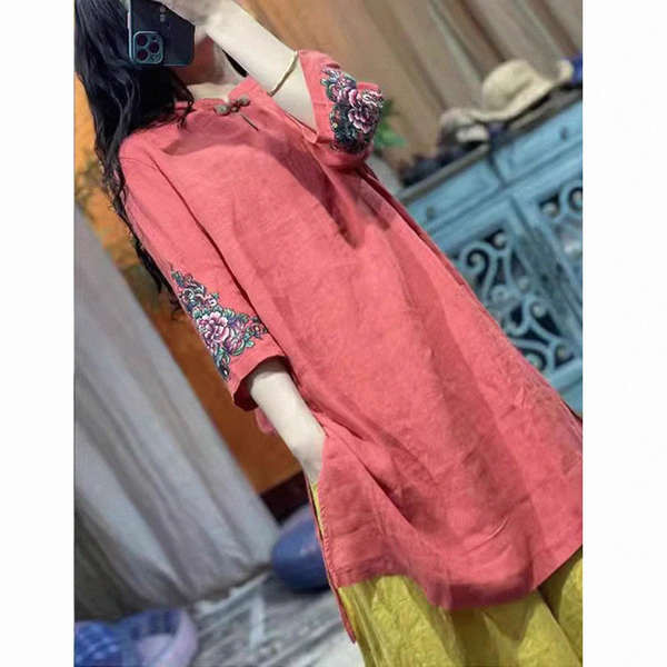 baju sulam embroidery top Pelepasan ~ Kancing retro gaya Cina, kolar ...