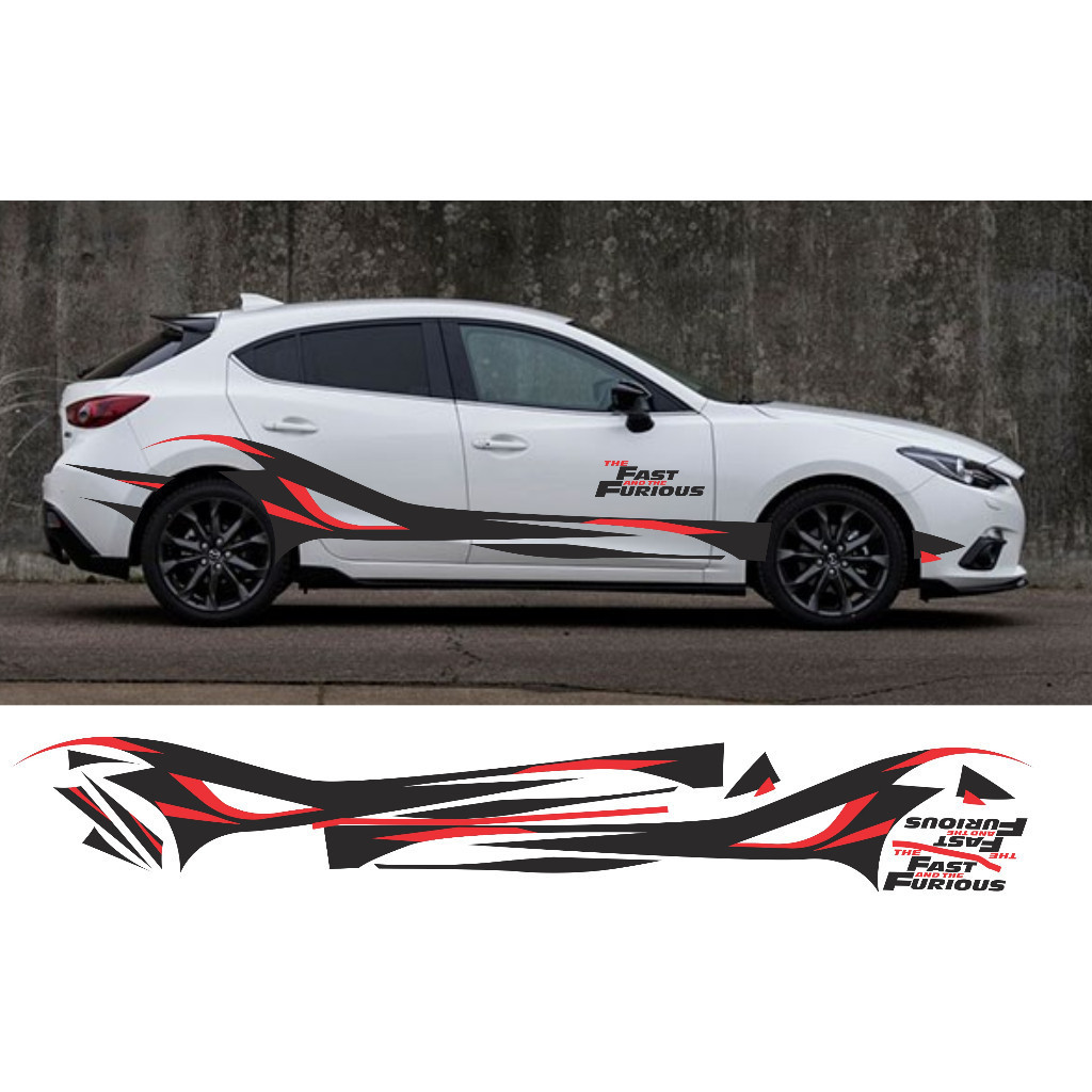 [ Real PICTURE ] Sports car side stickers, 4-seat car stickers, Sport ...