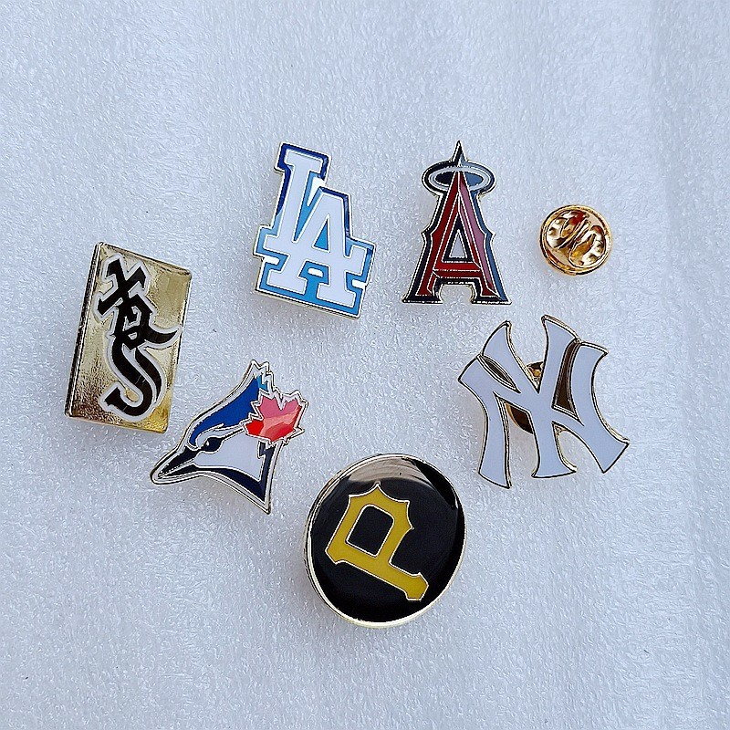 Metal Badge Baseball Team LOGO Pin Accessories Hat Decorations | Shopee ...