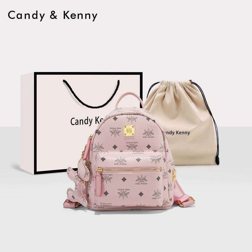 [High Quality] Official Website Candy & Kenny Pink Backpack Women 2024 ...
