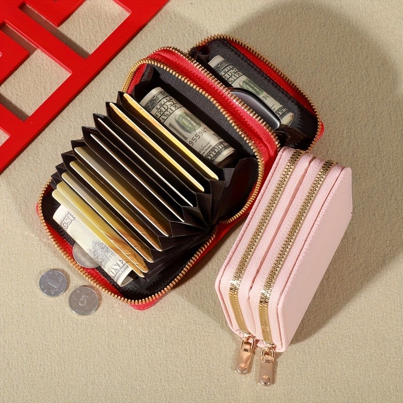 Compact and Classic Women's Wallet: Secure Zip-Around Nylon Coin Purse ...