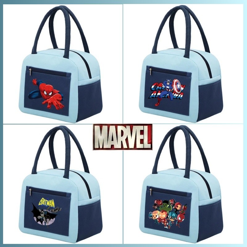 Marvel Lunch Bag Cartoon Spider Man Captain America Printed Boys and ...