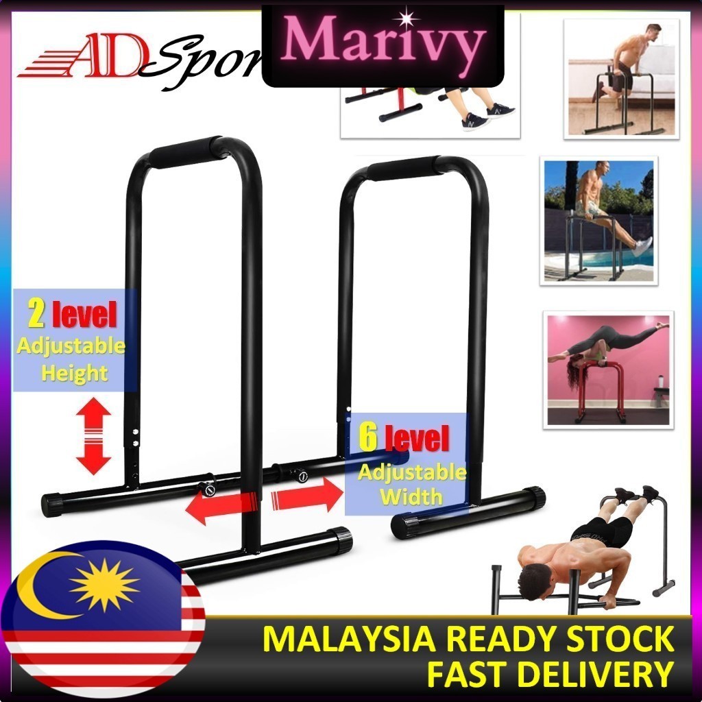 ADSPorts F37 Dip Station Heavy Duty Dip Stands Fitness Workout Dip bar ...