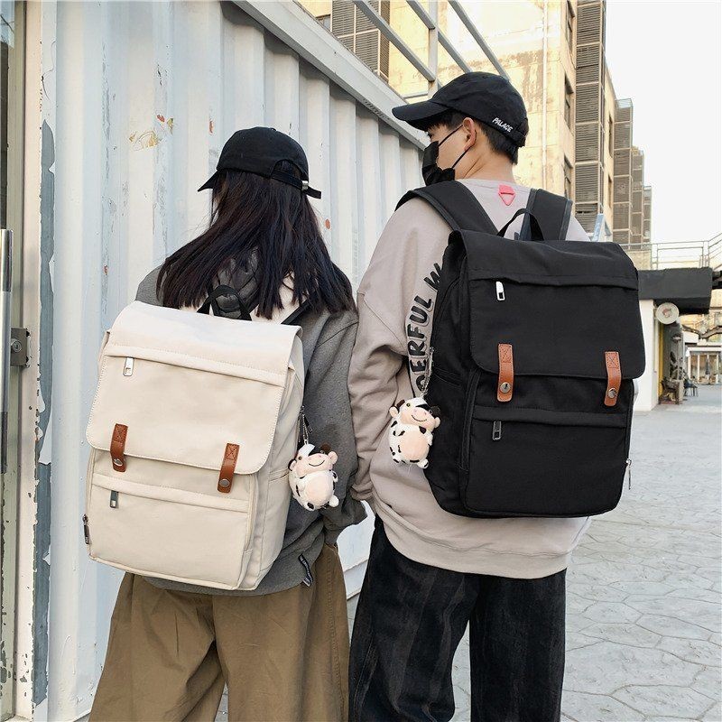 Korean style School bag Couple Retro College Student backpack woman ...